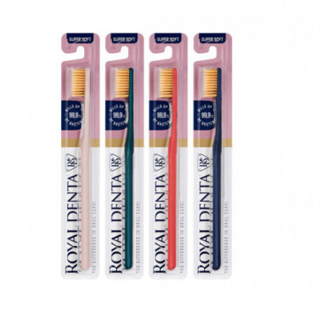Royal Denta Gold Super Soft Toothbrush Dantų šepetėlis labai minkštas Blue