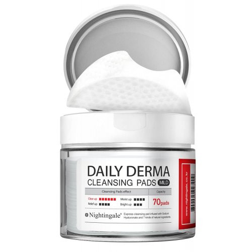 Nightingale Nightingale Derma Cleansing Pads Mild Makiažo valymo ...