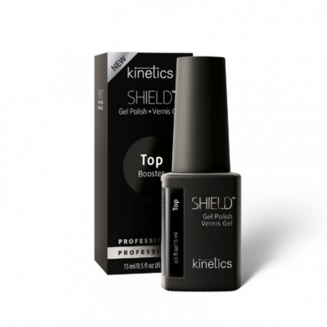 Kinetics Shield Gel Polish Vernis Gel Booster Top Gelio lako viršutinis ...