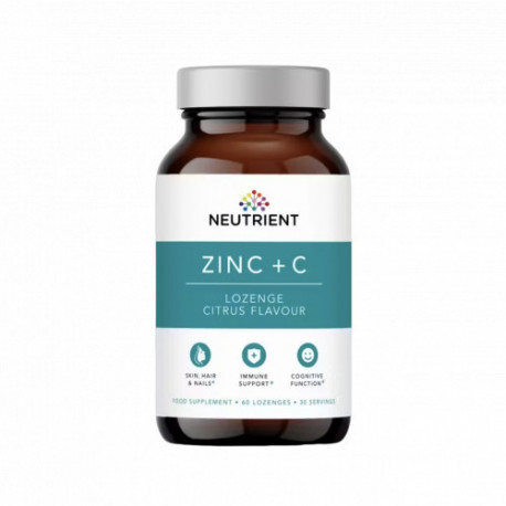 Neutrient Zinc + C Capsules Cinkas + Vitaminas C 60 kapsulių