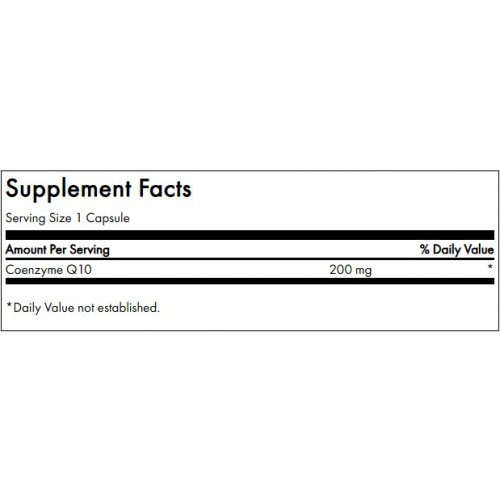 SWANSON CoQ10 Cardiovascular Health Maximum Strength 200mg Kofermentas Q10 30 kapsulių