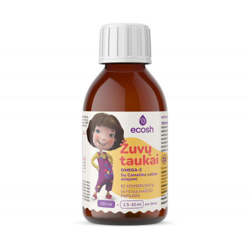 Ecosh Kakė Makė Omega-3 Žuvų taukai su Camelina sativa aliejumi 150ml