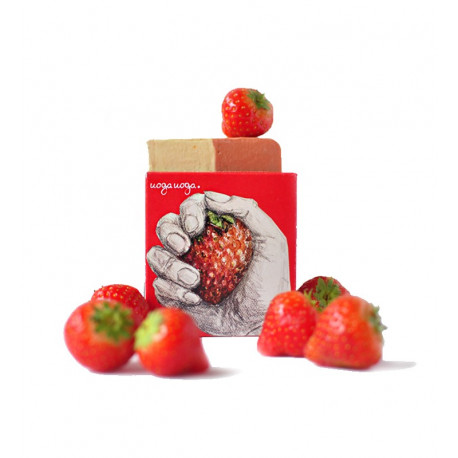 Uoga Uoga Čiao, braške! Natūralus muilas su braškių ekstraktu 100g